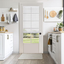 Decor Elements 1" Cordless Room Darkening Magnetic Mini Blinds White ...