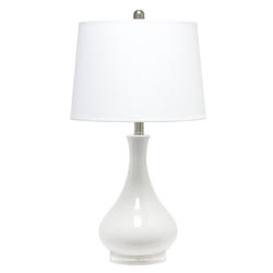 Lalia Home Classix White Table Lamp with White Shade at Menards®