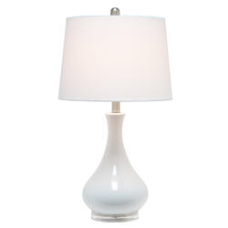 Lalia Home Classix White Table Lamp with White Shade at Menards®
