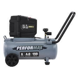 Performax® 8-Gallon 150 PSI Portable Electric Horizontal Air Compressor ...