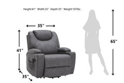 Commander Power Lift & Recliner in Gray at Menards®