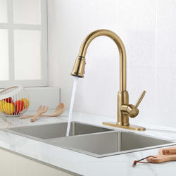 WOWOW® One-Handle Pull-Down Gold Kitchen Faucet at Menards®