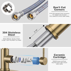 WOWOW® One-Handle Pull-Down Gold Kitchen Faucet at Menards®