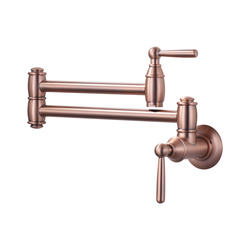 WOWOW® Two-Handle Wall-Mount Copper Pot Filler Kitchen Faucet at Menards®