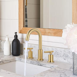 WOWOW® Two-Handle 8" Widespread Gold Bathroom Sink Faucet at Menards®