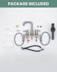 WOWOW® Two-Handle 8" Widespread Brushed Nickel Bathroom Sink Faucet at ...