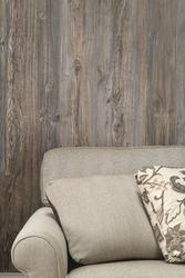 American Pacific 4' x 8' Weathered Cedar Random Plank Wall Panel at ...