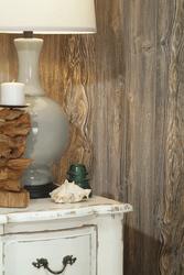 American Pacific 4' x 8' Weathered Cedar Random Plank Wall Panel at ...