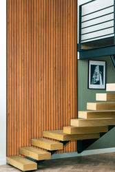 American Pacific 4' x 8' Teak Fluted Wall Panel at Menards®