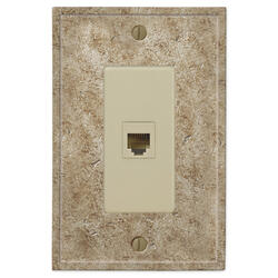 Amerelle® Faux Stone Noce 1-Gang Phone Wall Plate at Menards®