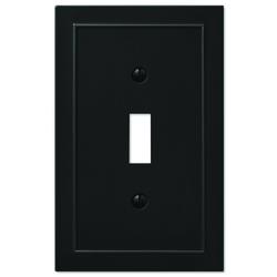 Amerelle® Bethany Black Cast Metal 1-Gang Toggle Wall Plate at Menards®