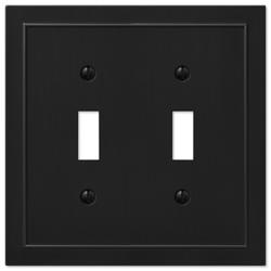 Amerelle® Bethany Black Cast Metal 2-Gang Toggle Wall Plate at Menards®