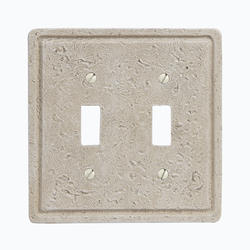 Amerelle® Faux Stone Cream 2-Gang Toggle Wall Plate at Menards®