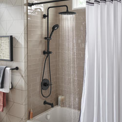 American Standard Spectra Versa Matte Black Rain Shower System with 4 ...