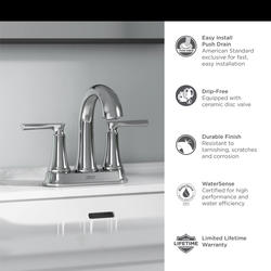 American Standard® Braymer Two-Handle 4" Centerset Chrome Bathroom Sink ...