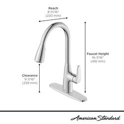 American Standard Colony Pro One-Handle Pull-Down Chrome Kitchen Faucet ...