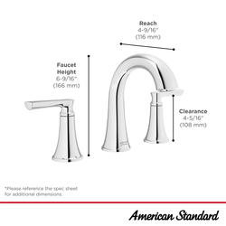 American Standard® Braymer Two-Handle 8" Widespread Matte Black ...