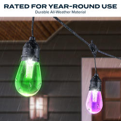 BrightLux® Lighting 24' 12-Light Color Flow LED String Light at Menards®