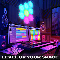 BrightLux® Lighting 4" Smart LED Color Flow Hexagon Wall Light - 8 Pack ...