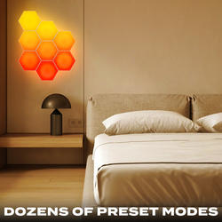 BrightLux® Lighting 4" Smart LED Color Flow Hexagon Wall Light - 8 Pack ...