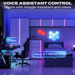 BrightLux® Lighting 4" Smart LED Color Flow Hexagon Wall Light - 8 Pack ...