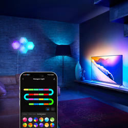 BrightLux® Lighting 4" Smart LED Color Flow Hexagon Wall Light - 4 Pack ...