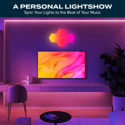 BrightLux® Lighting 4" Smart LED Color Flow Hexagon Wall Light - 4 Pack ...