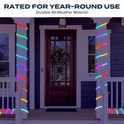 BrightLux® Lighting 16' Smart LED Color Flow Indoor/Outdoor Rope Light ...