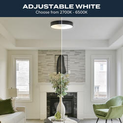 BrightLux Lighting Color Flow 13-7/9"W Black Integrated LED Smart 2000 ...