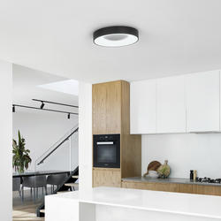 BrightLux Lighting Color Flow 13-7/9"W Black Integrated LED Smart 2000 ...