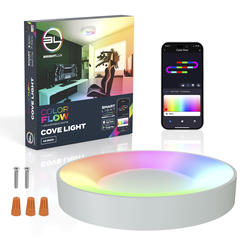 BrightLux Lighting Color Flow 13-7/9"W White Integrated LED Smart 2000 ...