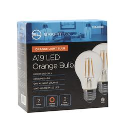 Brightlux® A19 Orange LED Light Bulb - 2 Pack at Menards®