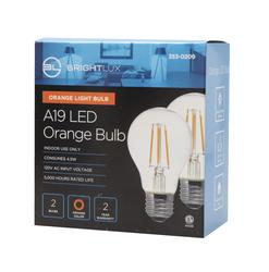 Brightlux® A19 Orange LED Light Bulb - 2 Pack at Menards®