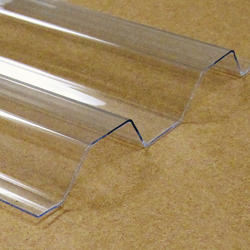 Greca Square Wave 50" x 14' Clear Corrugated Polycarbonate Roof Panel ...