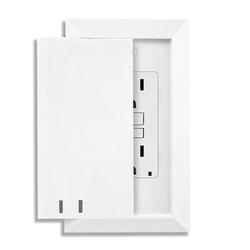 Socket Shield White 1-Gang Sliding Door GFCI Outlet Wall Plate with ...