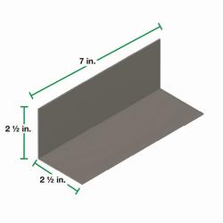 5" x 7" Terra Bronze Painted Aluminum Preformed Step Flashing - 100 ...