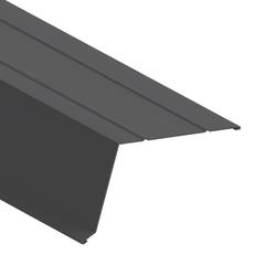 2-1/2" x 2" x 10' Black Aluminum Gutter Apron at Menards®