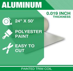 24" x 50' Almond/White Aluminum Trim Coil at Menards®