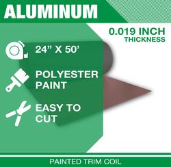 24" x 50' Carbon Black/Crimson Red Aluminum Trim Coil at Menards®
