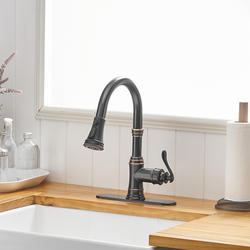 BWE® One-Handle Pull-Down Oil-Rubbed Bronze Kitchen Faucet at Menards®