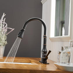BWE® One-Handle Pull-Down Oil-Rubbed Bronze Kitchen Faucet at Menards®