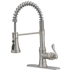 BWE® One-Handle Pull-Down Brushed Nickel Kitchen Faucet at Menards®