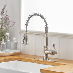 BWE® One-Handle Pull-Down Brushed Nickel Kitchen Faucet at Menards®