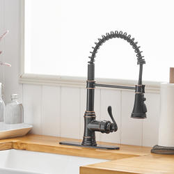 BWE® One-Handle Pull-Down Oil-Rubbed Bronze Kitchen Faucet at Menards®