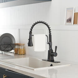 BWE® One-Handle Pull-Down Oil-Rubbed Bronze Kitchen Faucet at Menards®