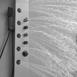 BWE®5-Jet Black Nickel Shower Panel with Heavy Rain Shower and Handheld ...