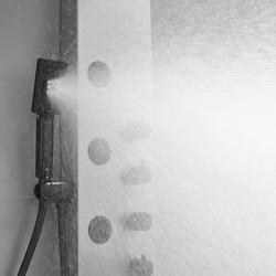 BWE®5-Jet Black Nickel Shower Panel with Heavy Rain Shower and Handheld ...