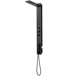 BWE®4-Jet Matte Black Shower Panel with Heavy Rain Shower and Handheld ...