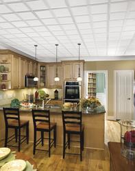 Armstrong® Ceilings Scalloped 2' x 2' White Tegular Drop Ceiling Tile ...