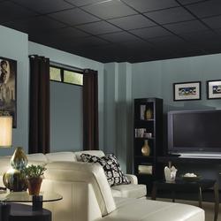 Armstrong® Ceilings Fine Fissured™ 2' x 2' Black Textured Drop Ceiling ...